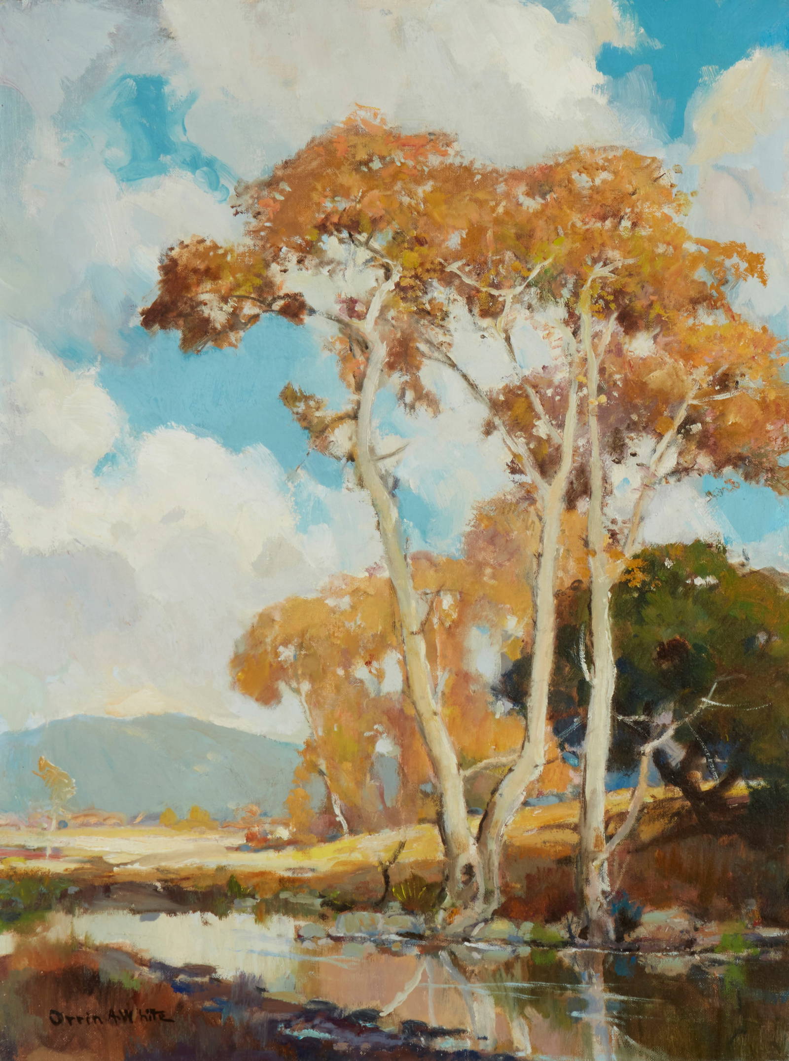 Orrin A. White (1883-1969), "stream," Circa 1920, Oil On Canvas, 27.75 ...