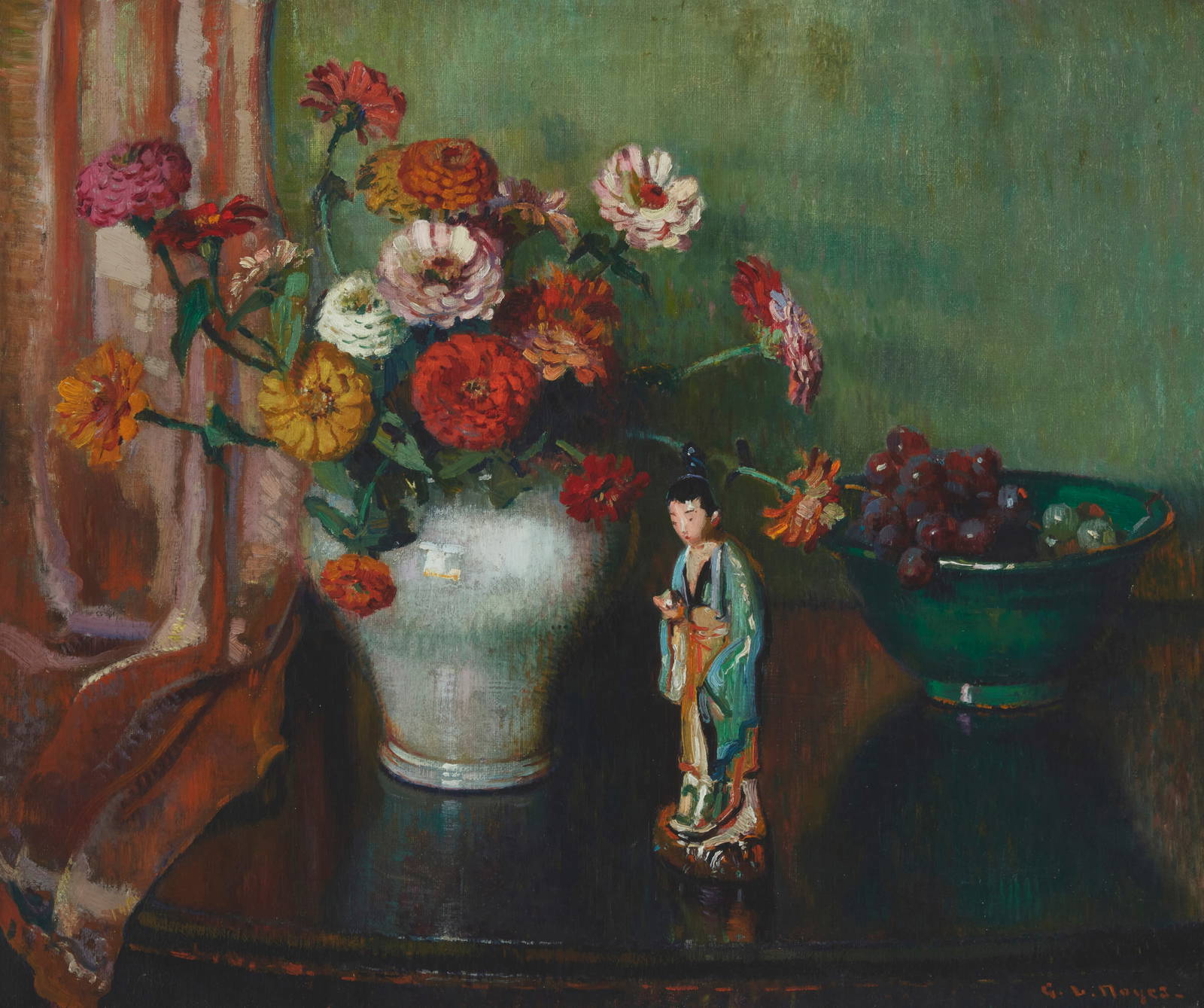 George Loftus Noyes (1864-1954), Floral Still Life, Oil On Canvas, 25 H ...