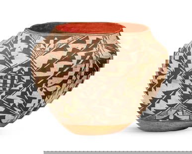 An Acoma/laguna Pueblo Polychrome Pottery Olla Auction