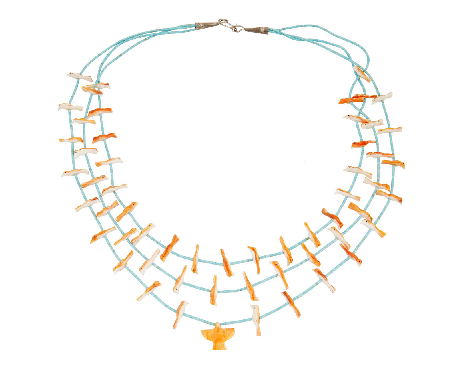 A Ray Lovato Kewa Carved Fetish Necklace Auction