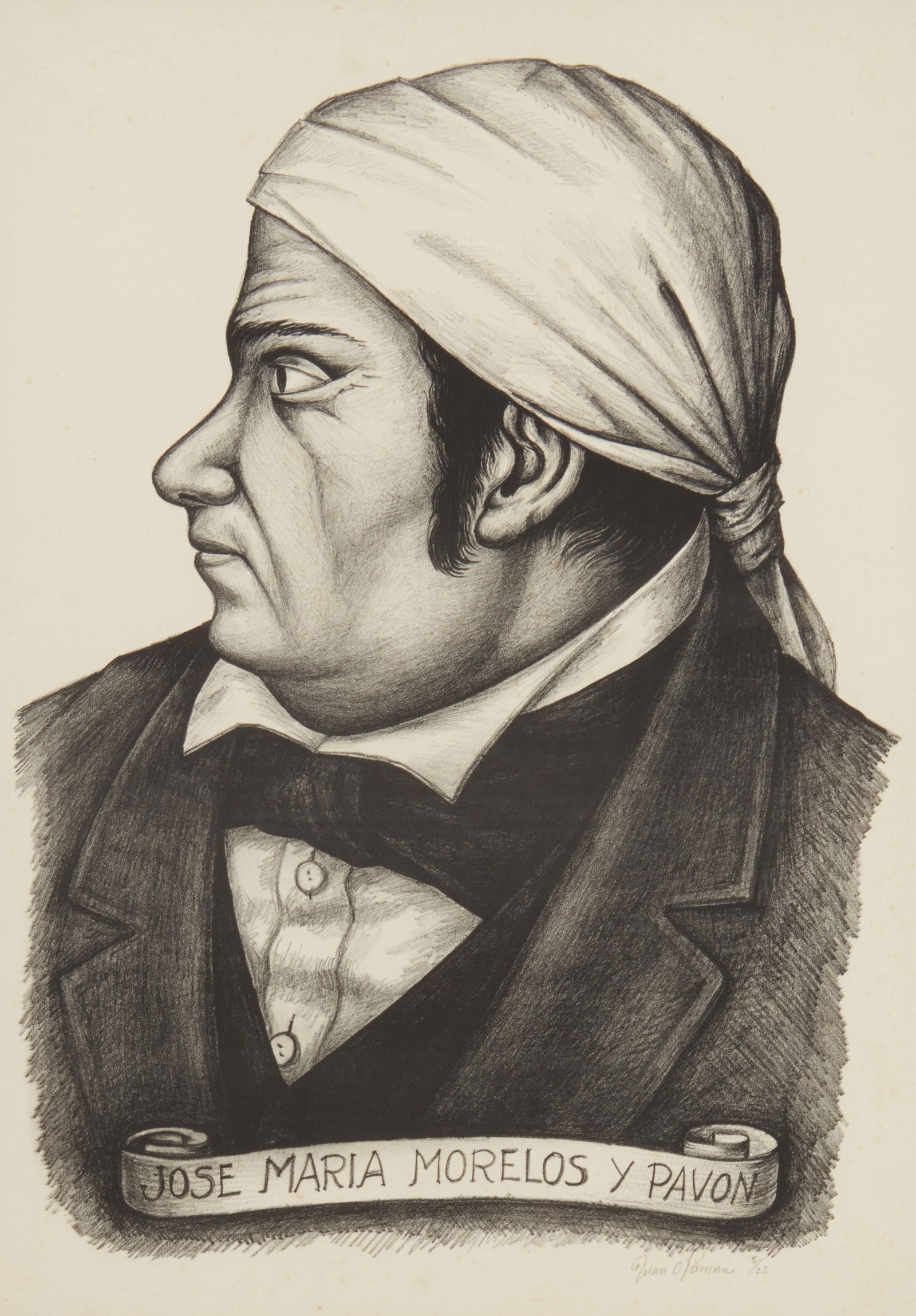 Juan O'gorman (1905-1982, Mexican), Portrait Of Jose Maria Morelos Y ...
