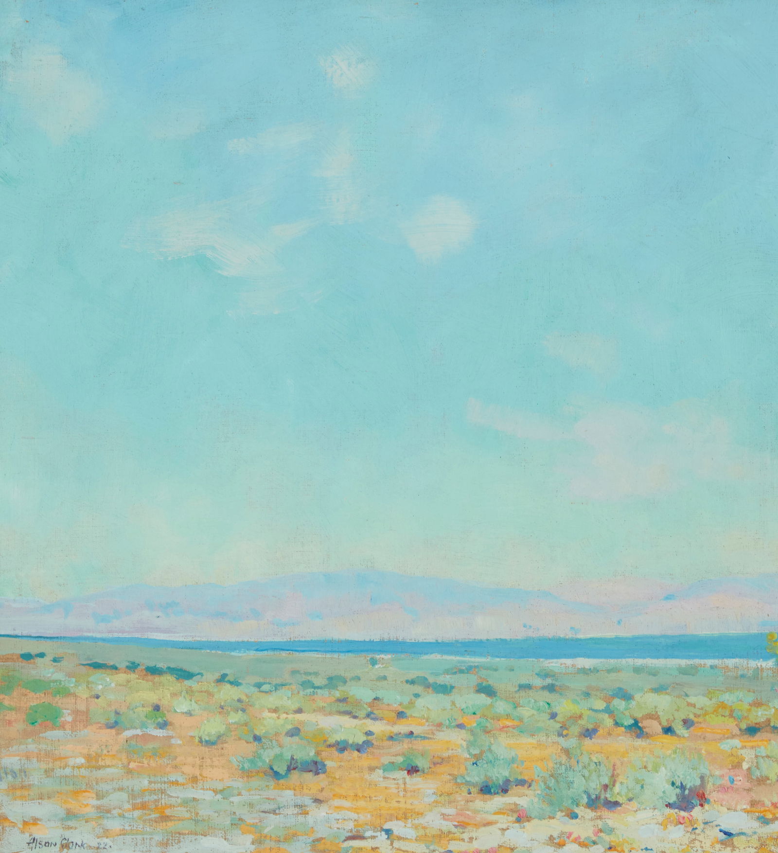 Alson Skinner Clark (1876-1949), "the Salton Sea," 1922 Auction