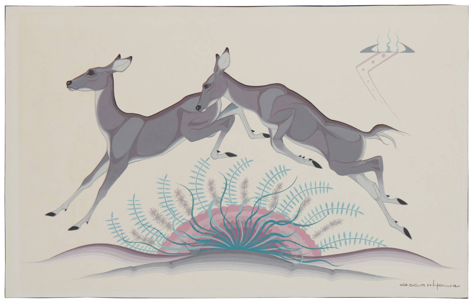 Oscar Howe (yanktonai Dakota 1915-1983), Blessings For Fertility, Circa ...