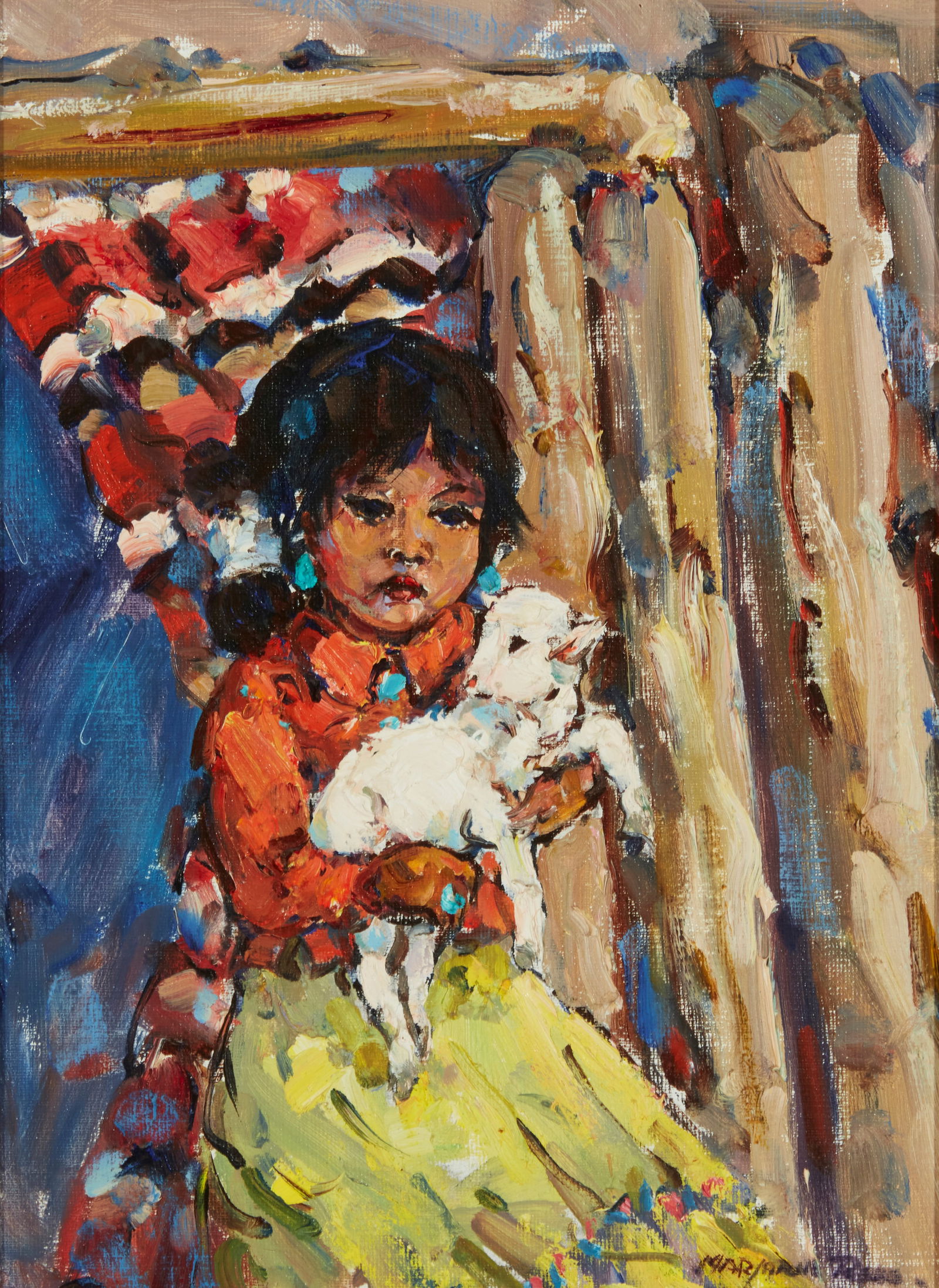 Marjorie Reed (1915-1996), "wen Tsosie's Little Sister, Navajoland" Auction