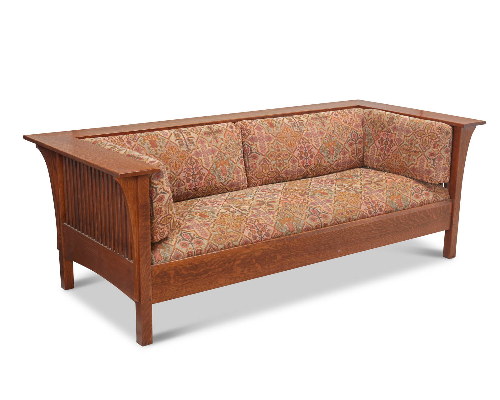 A Stickley "prairie Spindle Settle," No. 89-234 Auction