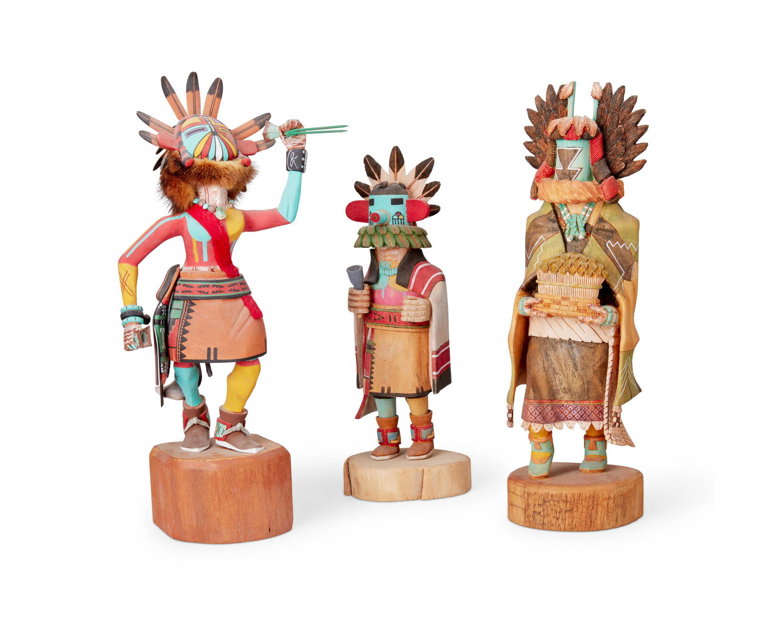Three Hopi Shalako Katsina Figures Auction