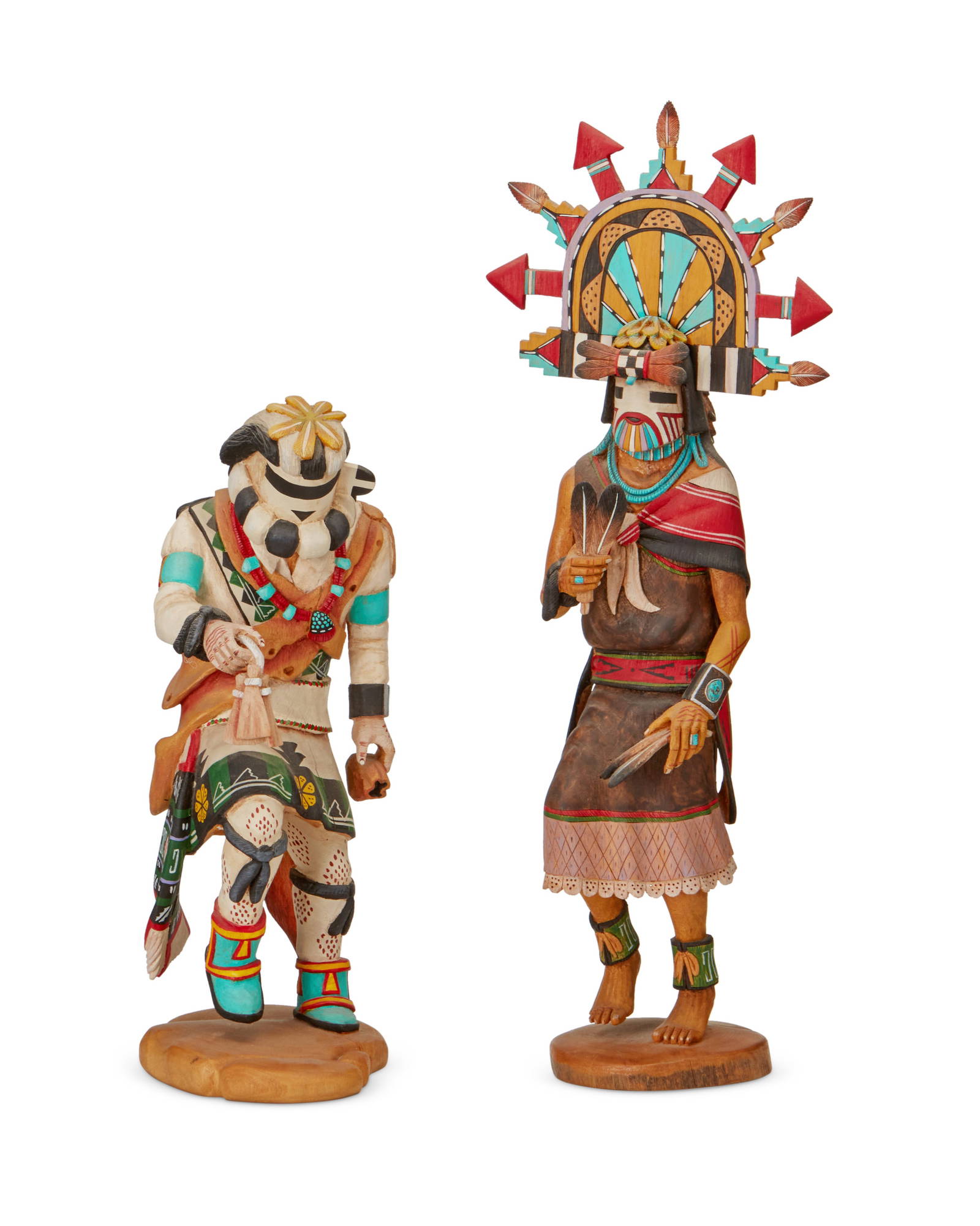 Lawrence Leallen Acadiz (1964-2014, Hopi-tewa), "palikmana," 1992 And "sai-astasana," 1989 Auction