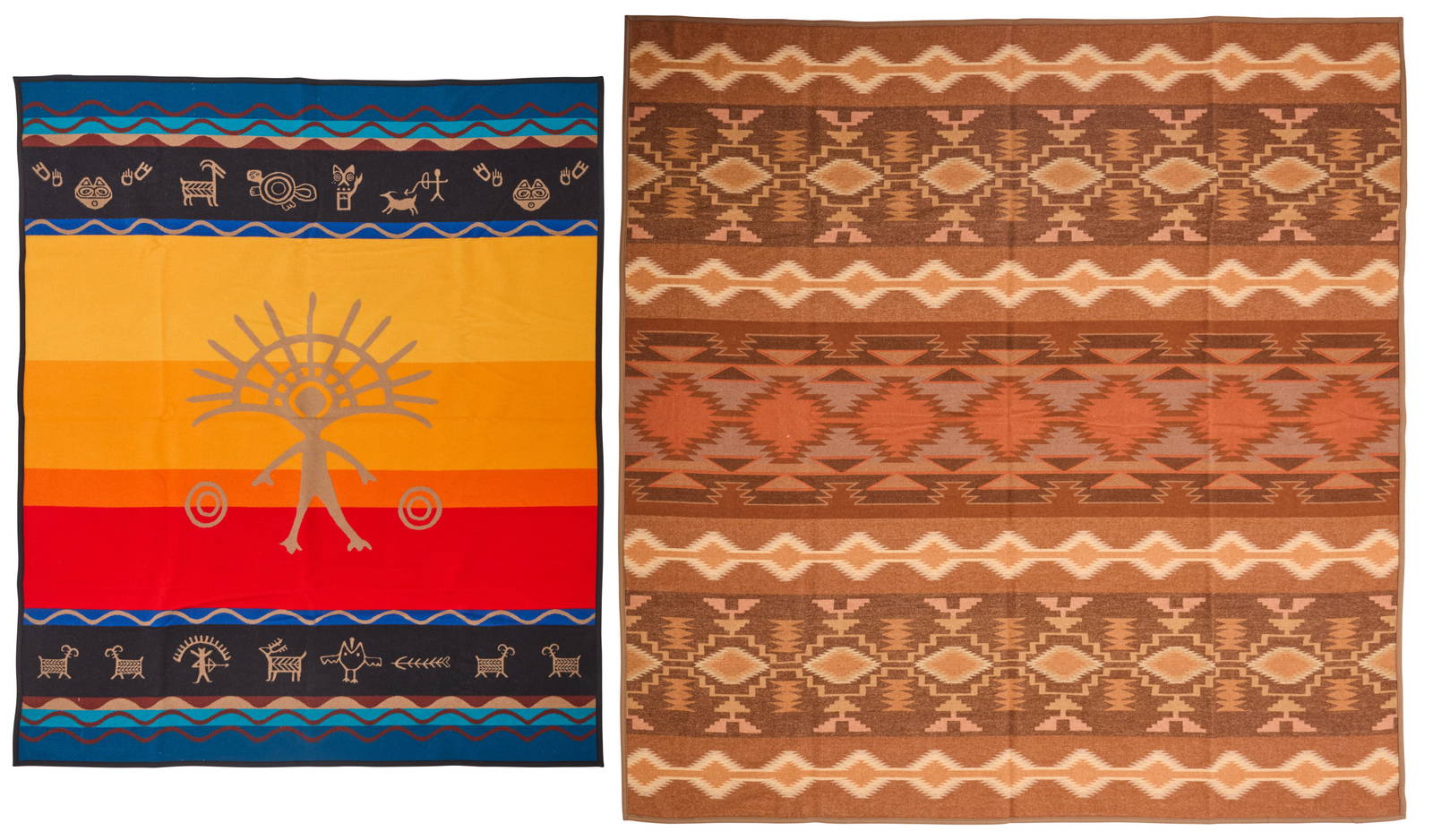 Two Pendleton Native American-style Blankets Auction