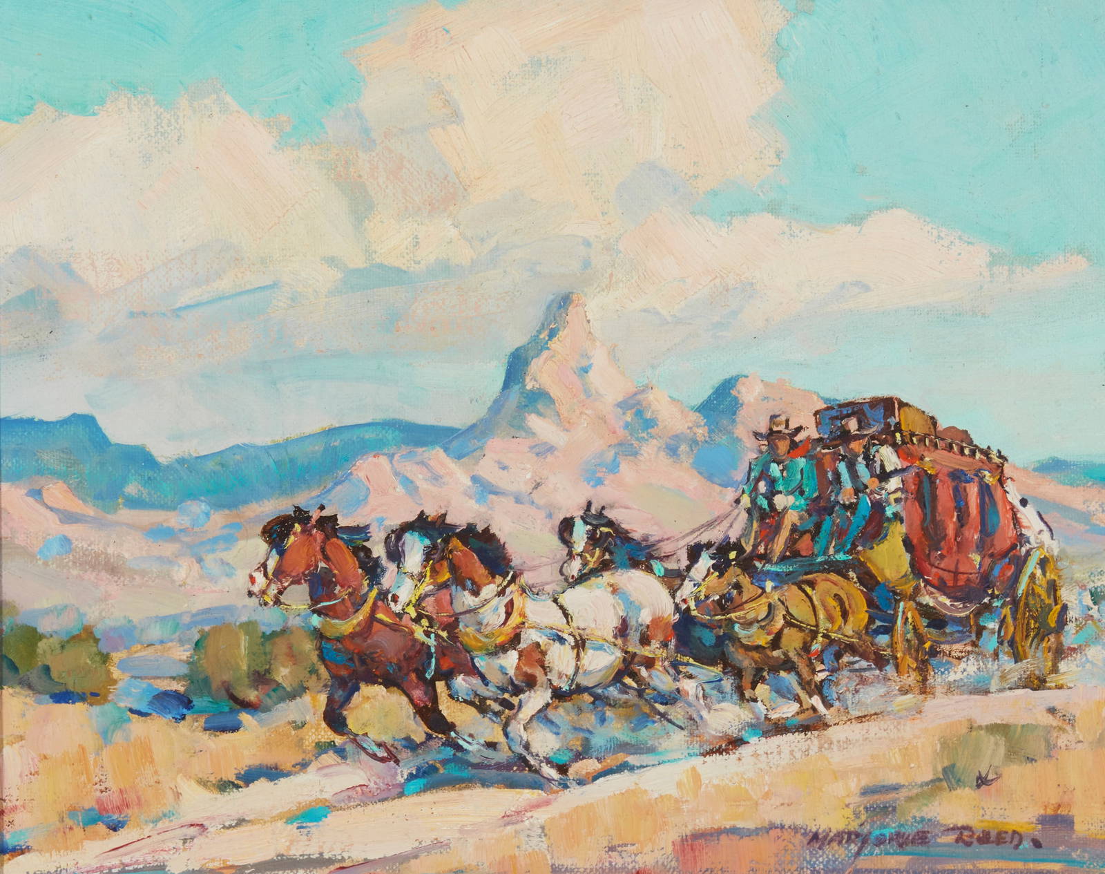 Marjorie Reed (1915-1996), "arizona Stage" Auction