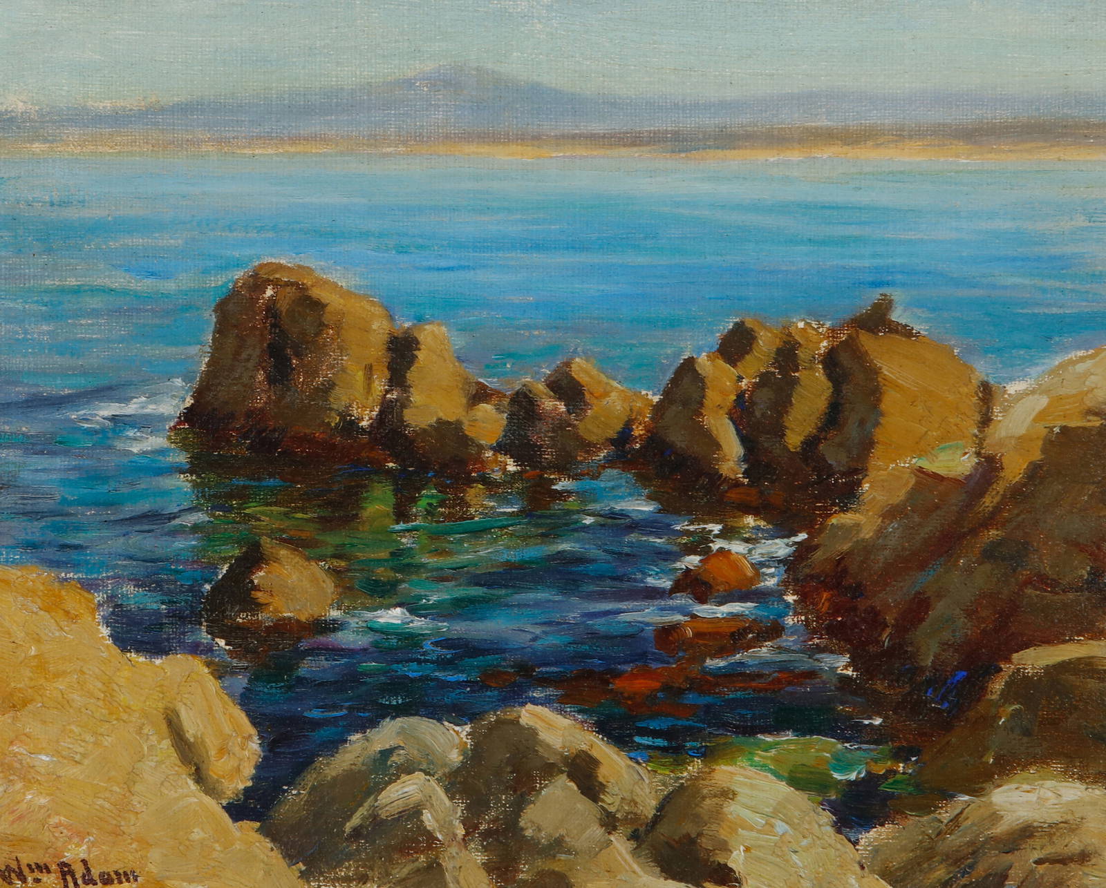 William Constable Adam (1846-1931), "the Blue Bay Of Monterey" Auction