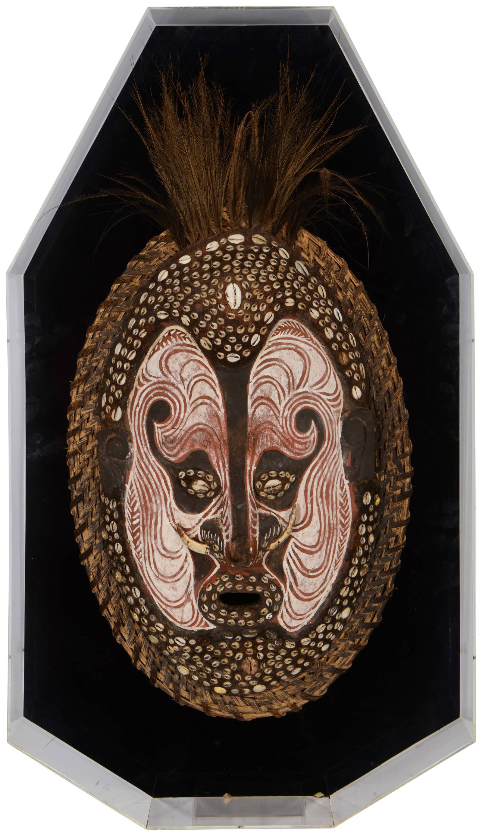 A Papuan Polychrome Wood Spirit Mask Auction