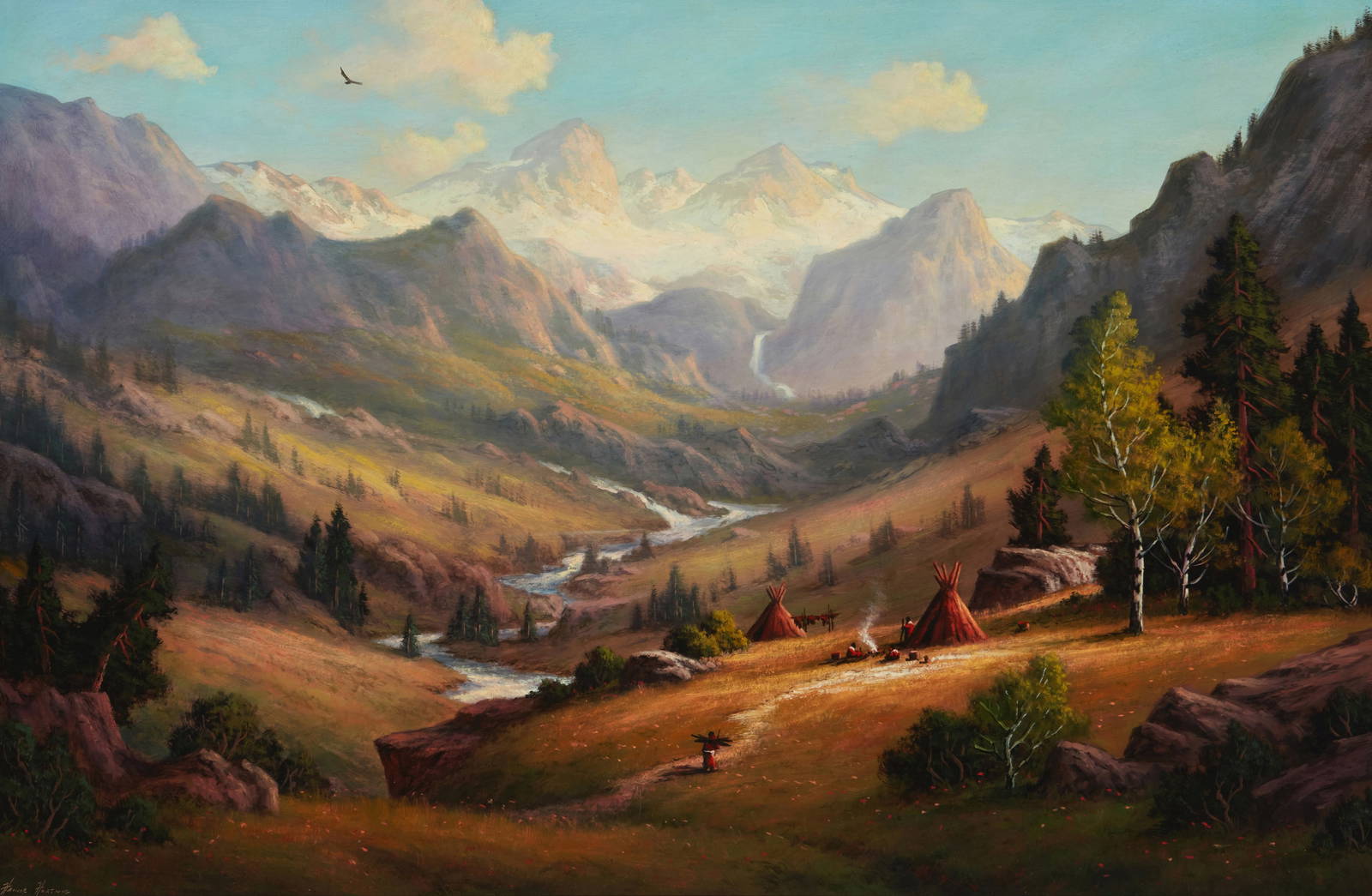 Heinie Hartwig (b. 1937), "indians Of The Sierra (big Pine Canyon)" Auction