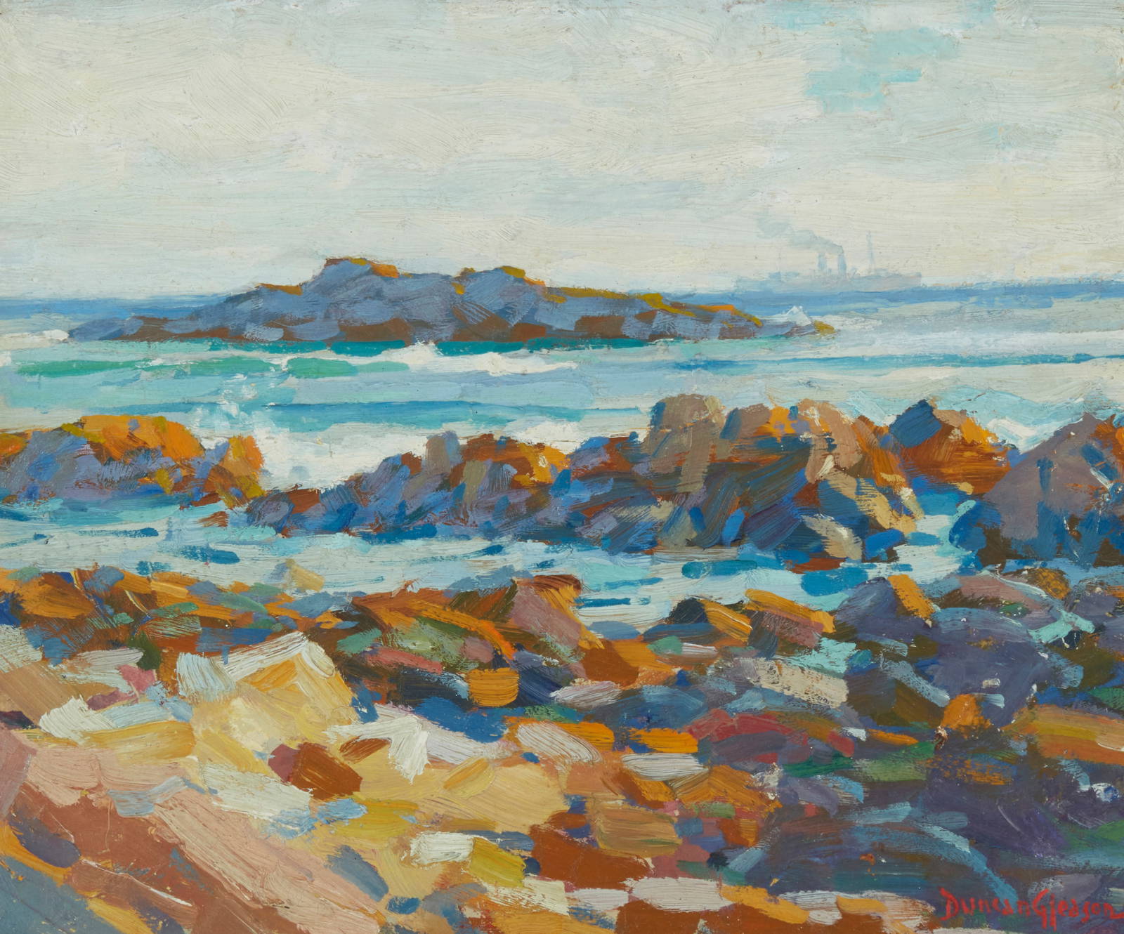 Joe Duncan Gleason (1881-1959), "at White's Point" (san Pedro) Auction