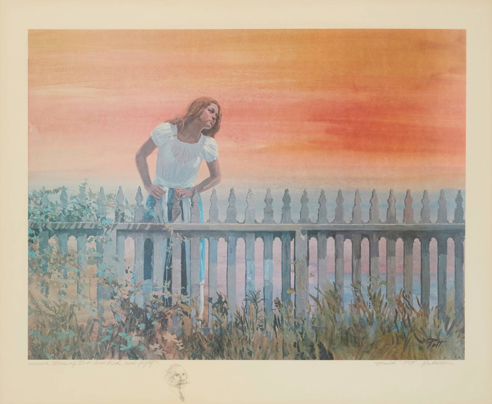 Donald "putt" Putman (1926-2007), Girl Near A Fence Auction