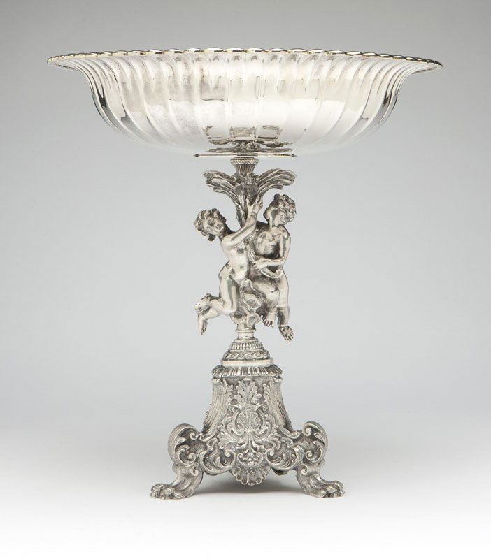 An Italian sterling silver compote by Messulam