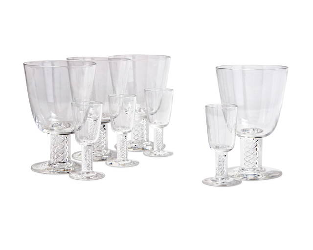 A Suite Of Steuben Glass Stemware
