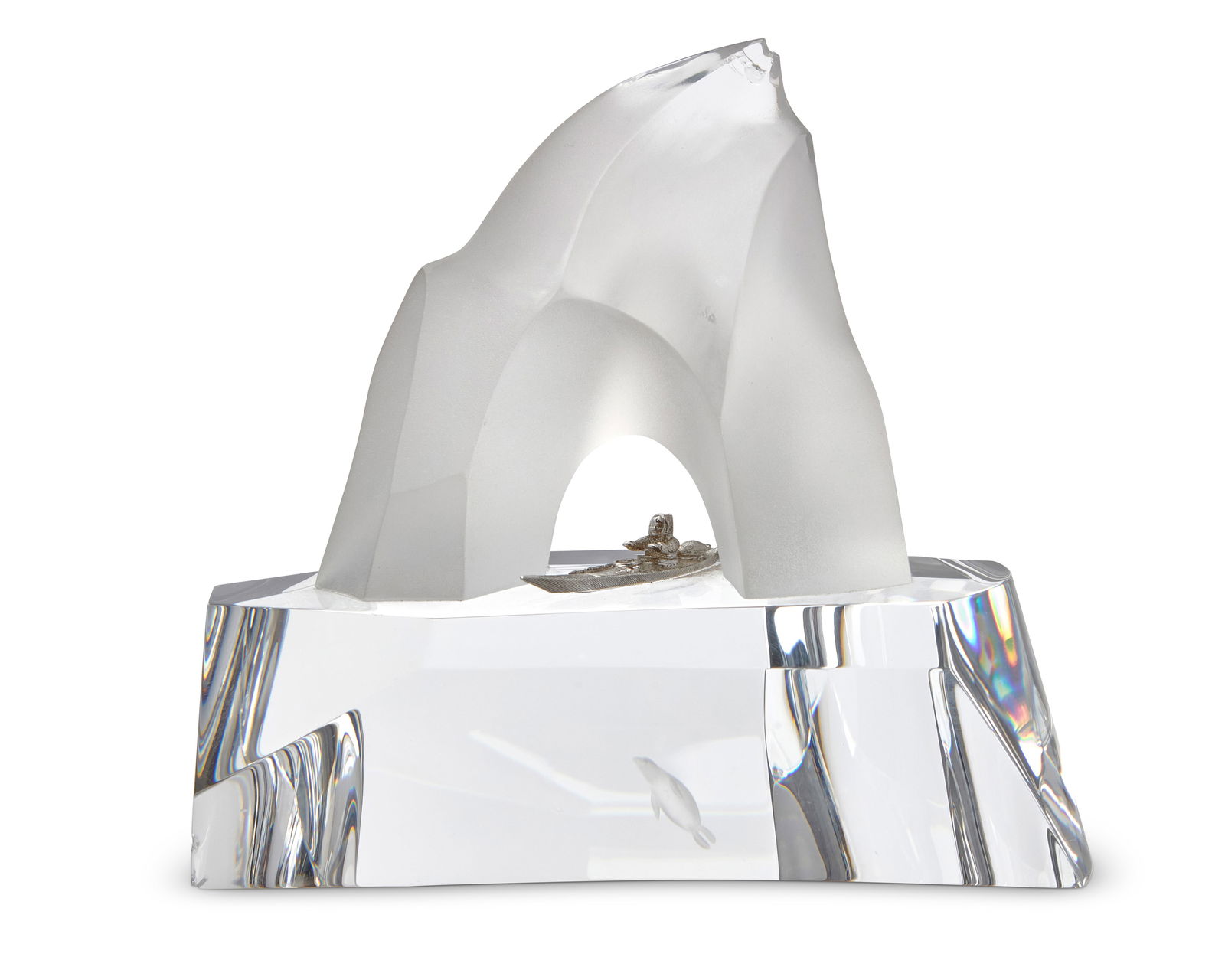 A Steuben Rhodium-plated Sterling Silver And Glass 'ice Hunter' Sculpture - Jul 29, 2025 | John ...