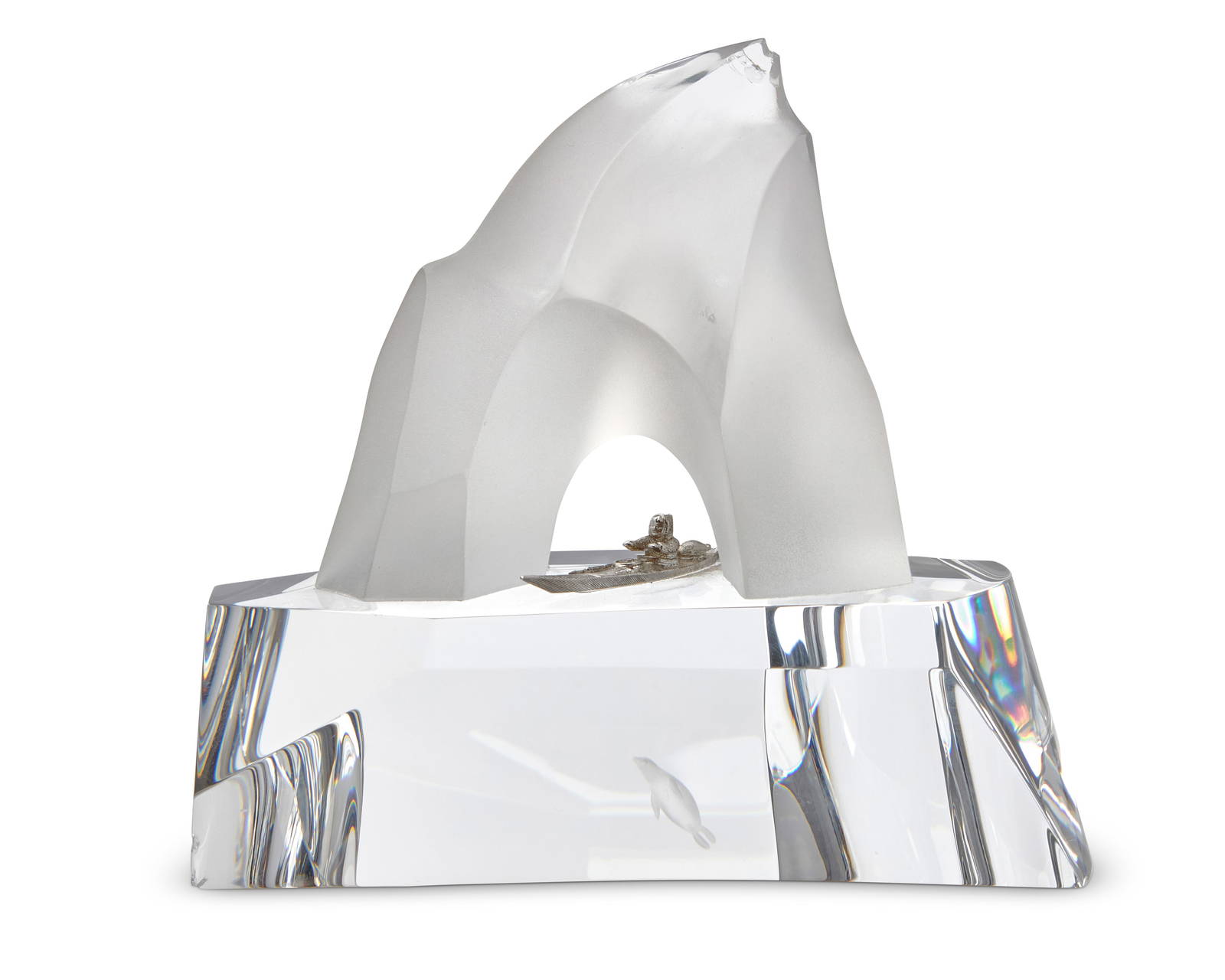 A Steuben Rhodium-plated Sterling Silver And Glass 'ice Hunter' Sculpture - Jul 29, 2025 | John ...