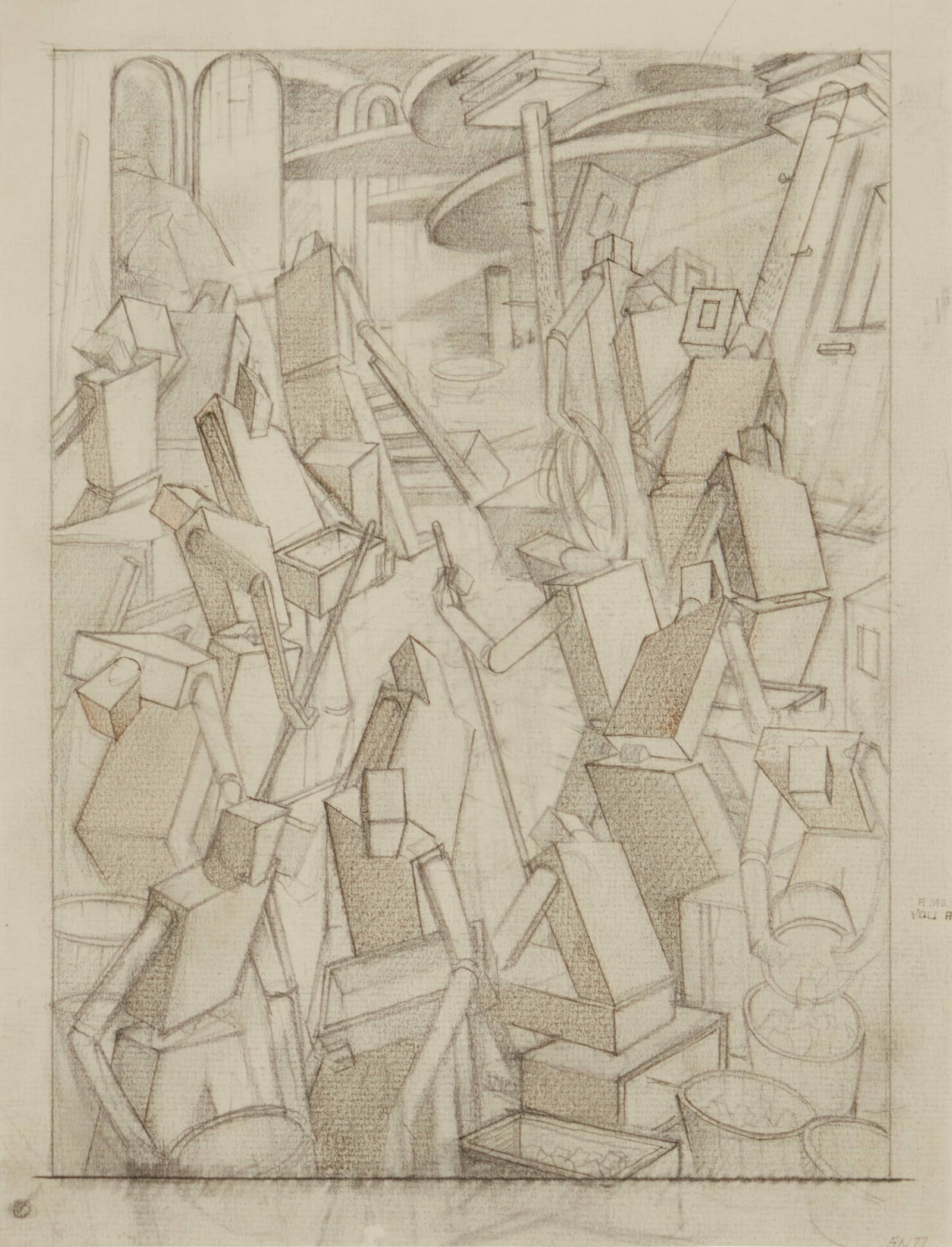 Mario Armond Zamparelli (1921-2012), Cubist Figures In Motion Auction