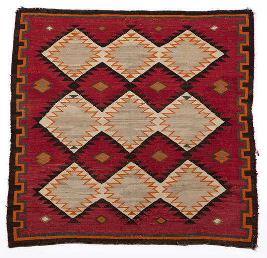 A square Navajo Red Mesa rug - Jun 18, 2013 | John Moran Auctioneers ...