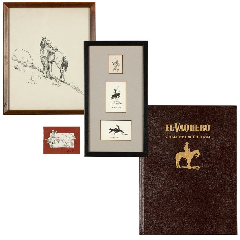 Ernest Morris (b. 1927 Templeton, CA), five drawings