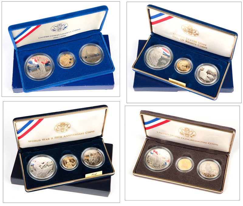 4 Us Commemorative Silver & Gold Coin Proof Sets