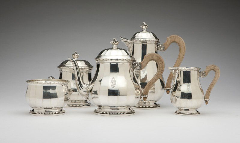 Five-piece .950 silver Cartier coffee/tea service - Sep 29, 2015 | John ...