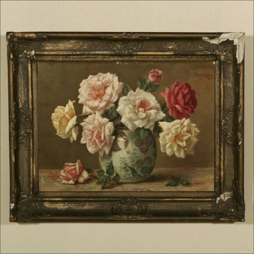 Frans Kops, Floral Still Life With Roses