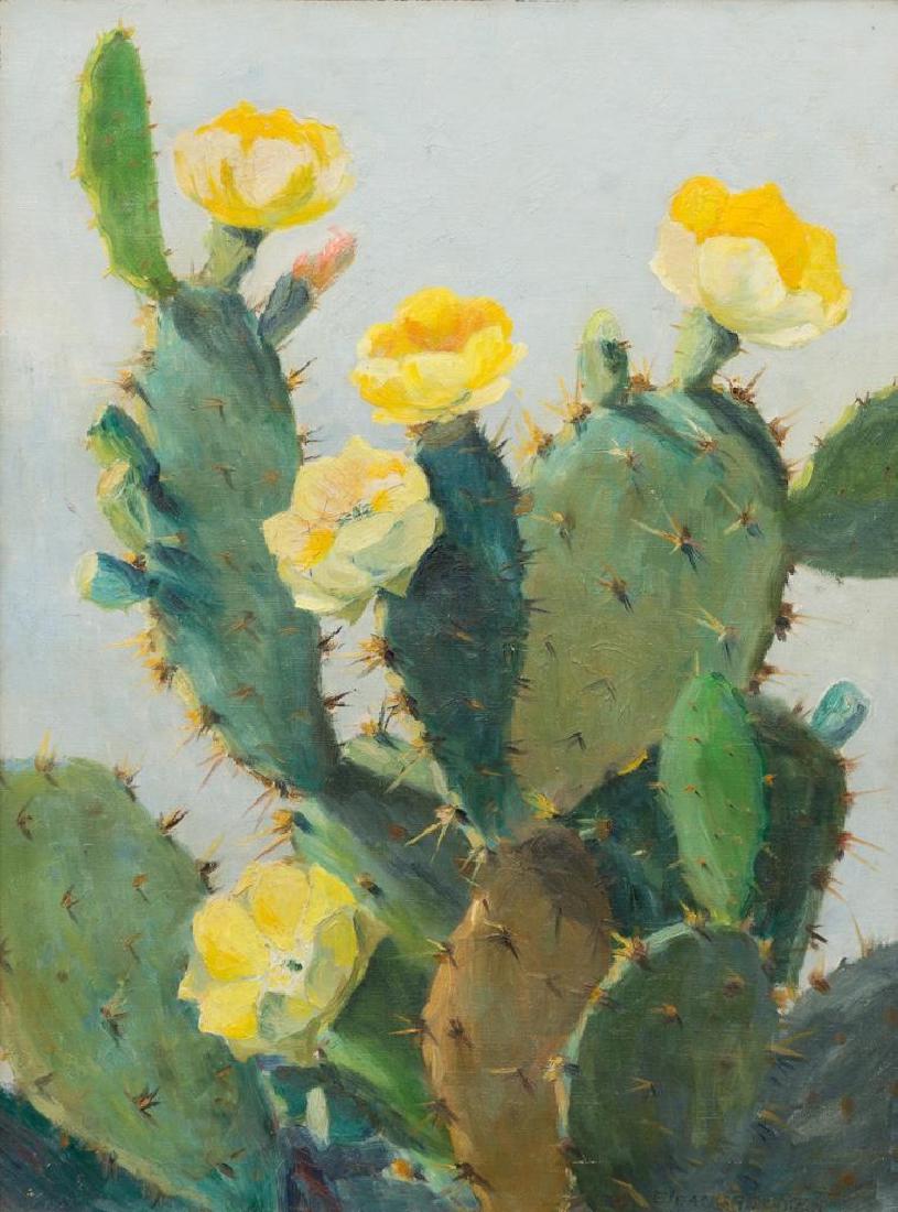 Eleanor Roth (1902-1974), Blooming Cactus, oil