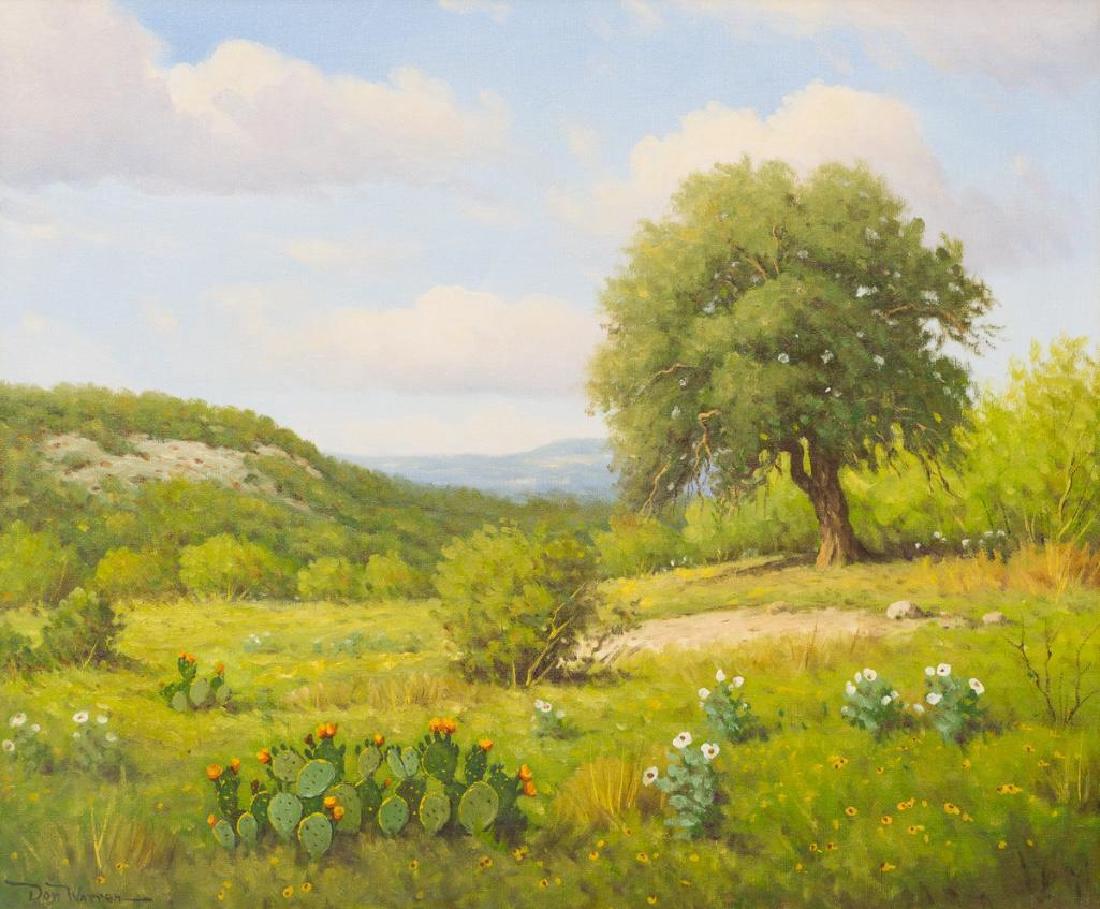 Don Warren (1935-2006), "Blooming Cactus and Thistles",