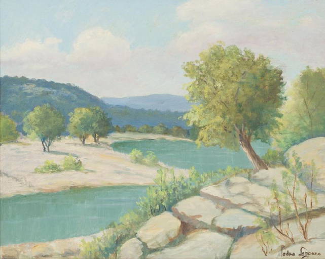 Pedro Lazcano (1909 1973), On The River, Oil