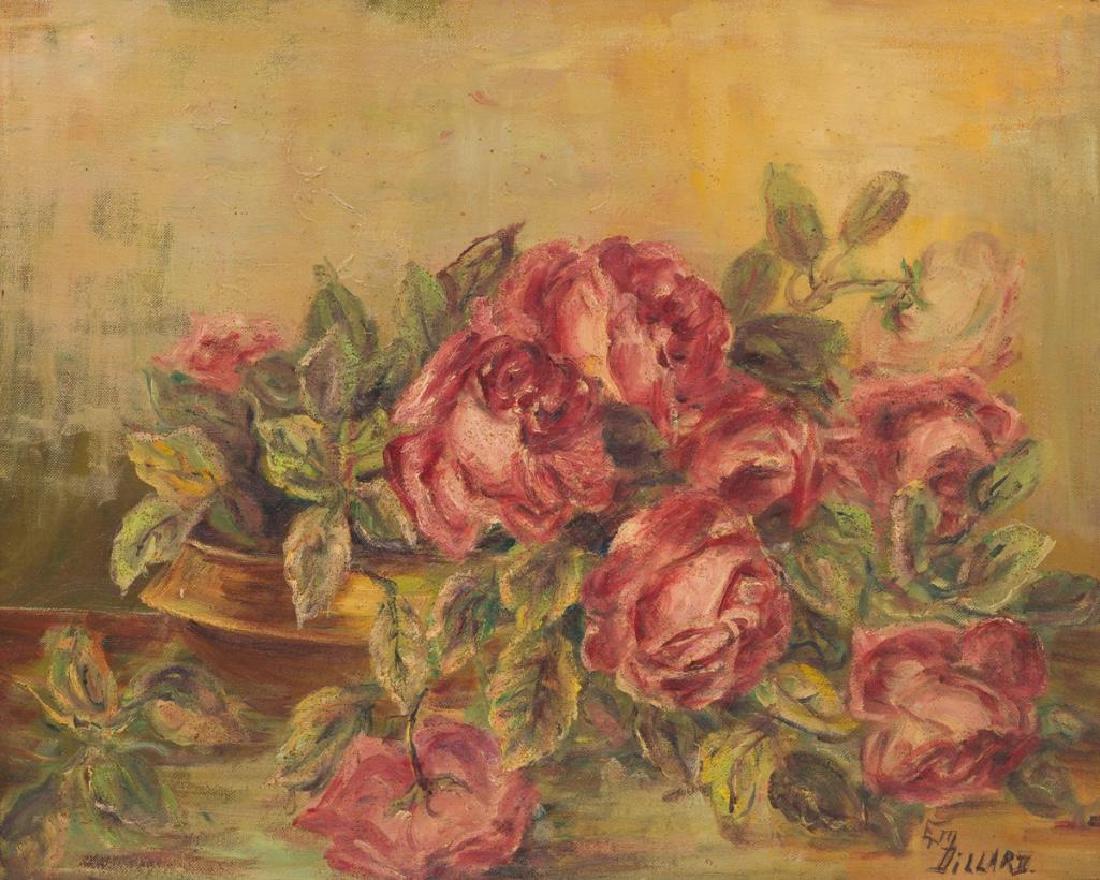 Emily Dillard (1879-1968), Still Life with Roses, oil