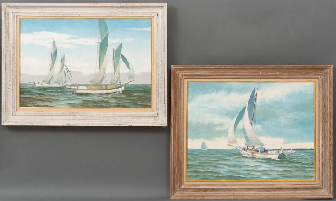 John Moll (1910-1991) Pair of Sail Boat Paintings