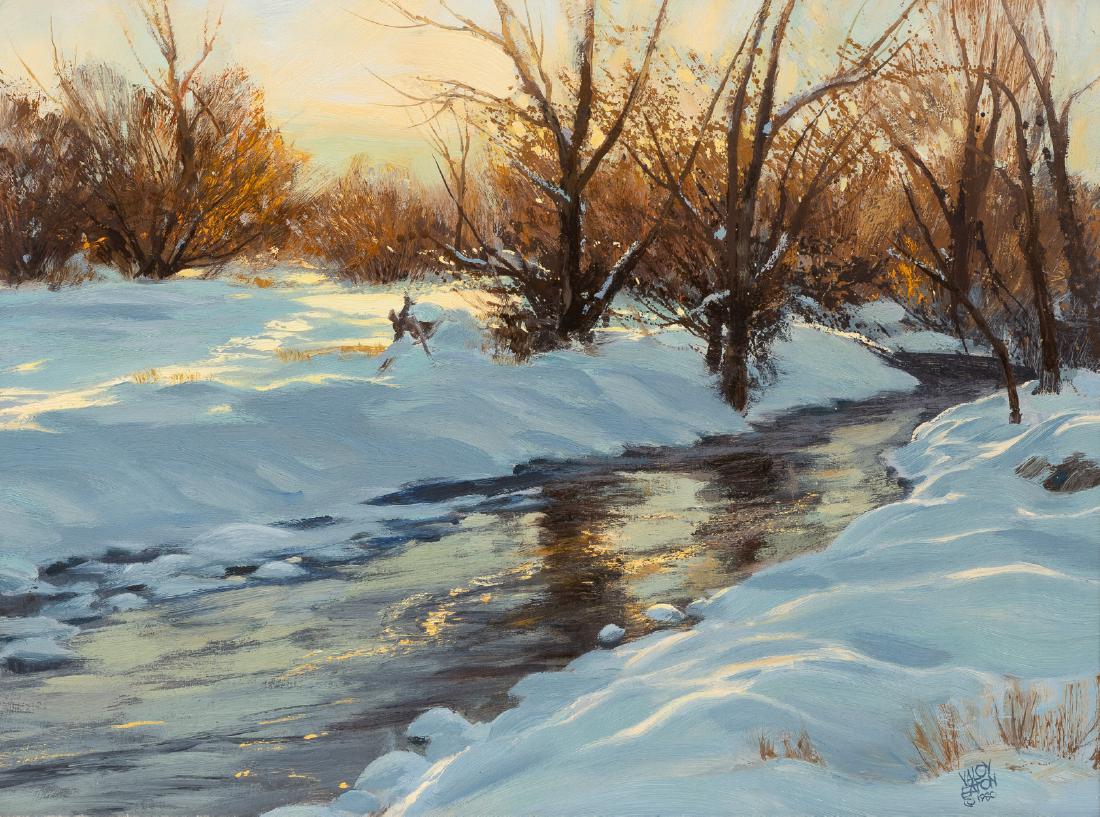 Valoy Eaton (b. 1938), "Early Winter", 1980, oil