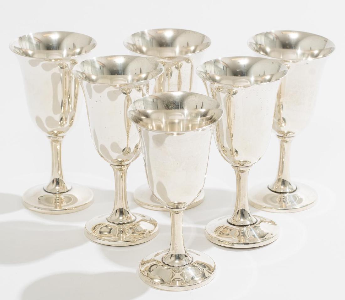 Set 6 Sterling Goblets by Wallace