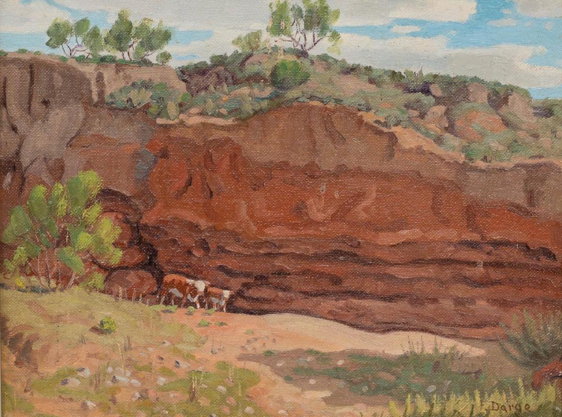 Fred Darge (1900-1978), West Texas Cattle, oil