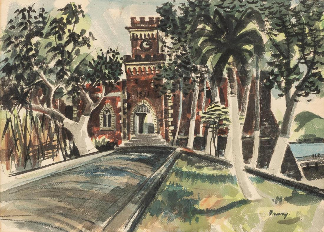 Michael Frary (1918-2005), Castle, watercolor