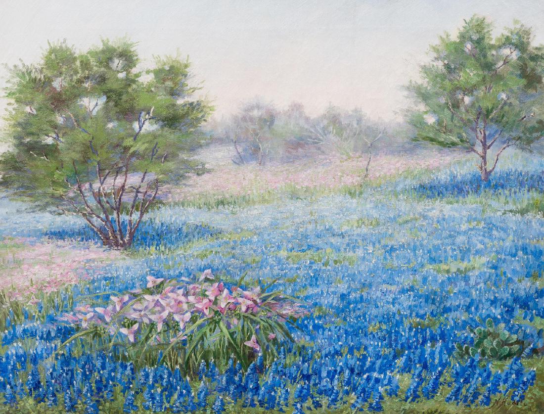 Nannie Huddle (1860-1951), Bluebonnets, oil on canvas, - May 04, 2019 ...