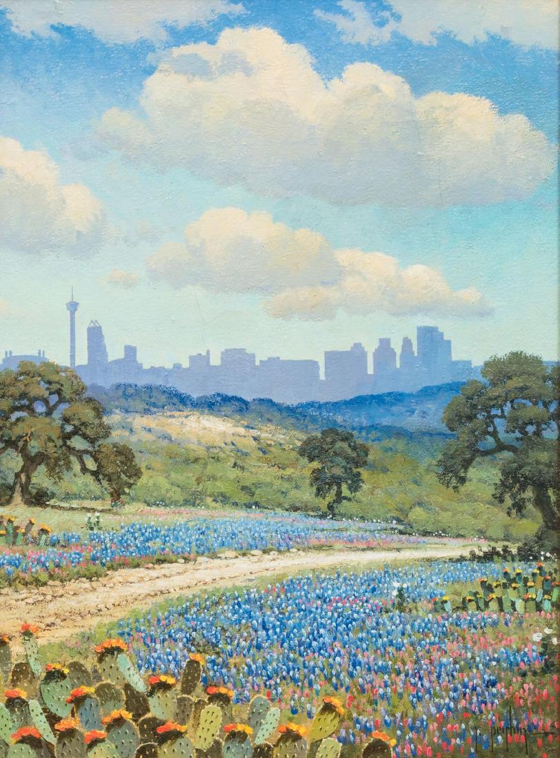 Randy Peyton (b. 1958), San Antonio Skyline, Oil