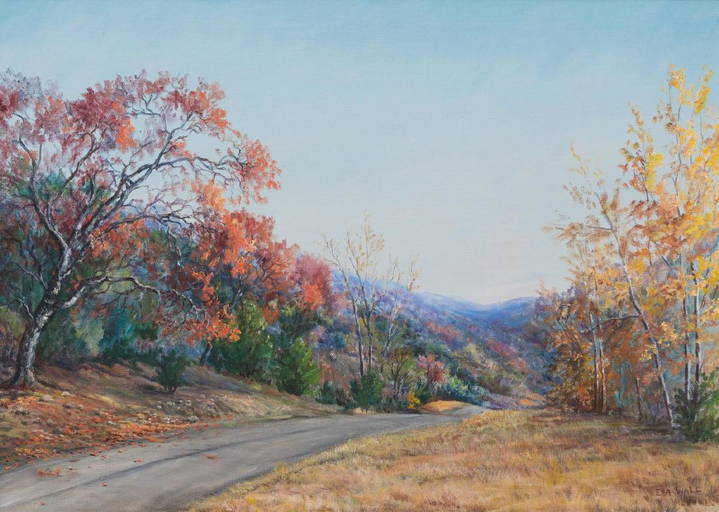 Exa Wall (1897 1972), "vagabond Road", Oil On Canvas,