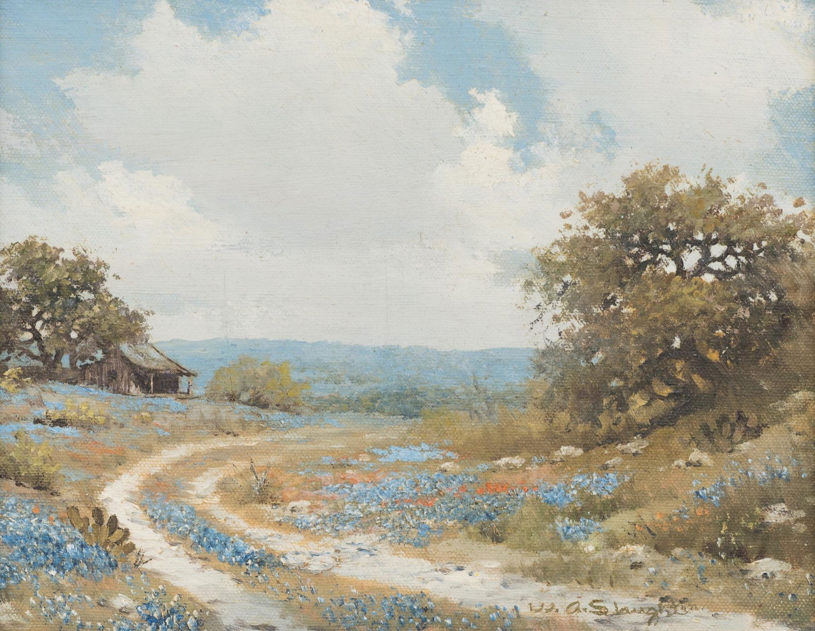 William Slaughter (1923 2003), Bluebonnets, Oil