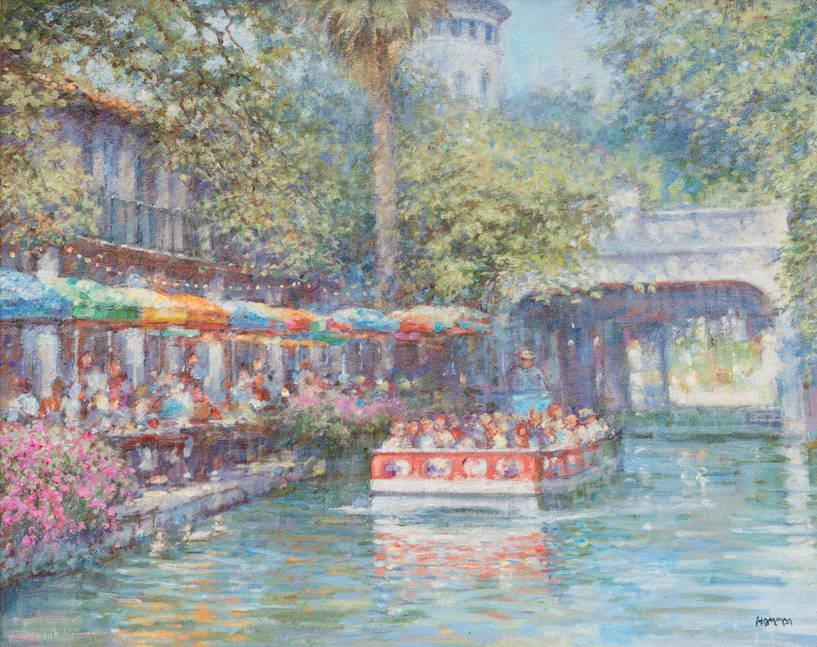 Robert Hamman, "Sunny Riverwalk", oil on canvas - Oct 26, 2019 | Vogt ...