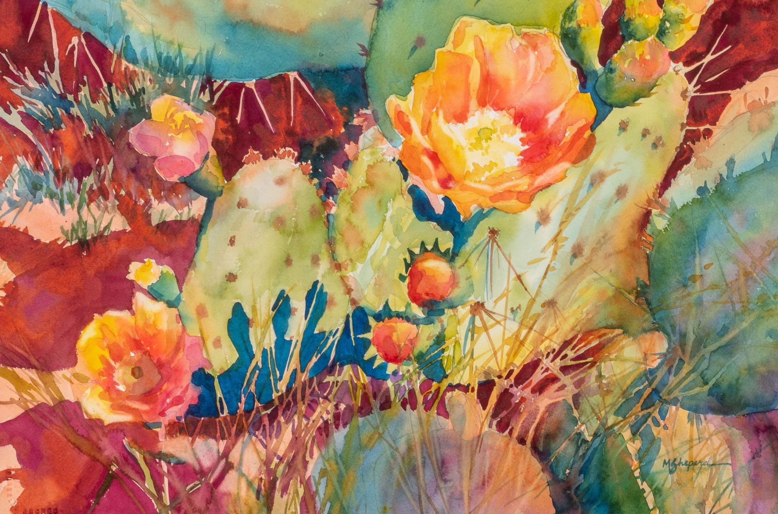 Mary Shepard, "Cactus Medley", watercolor - Feb 22, 2020 | Vogt ...