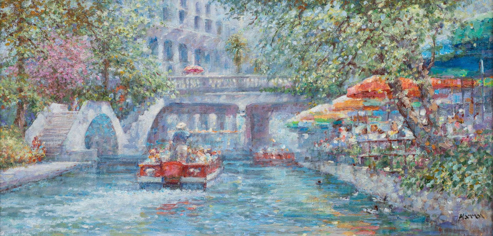Robert Hamman (b. 1938), "Noon on the Riverwalk", oil - Jun 27, 2020 ...