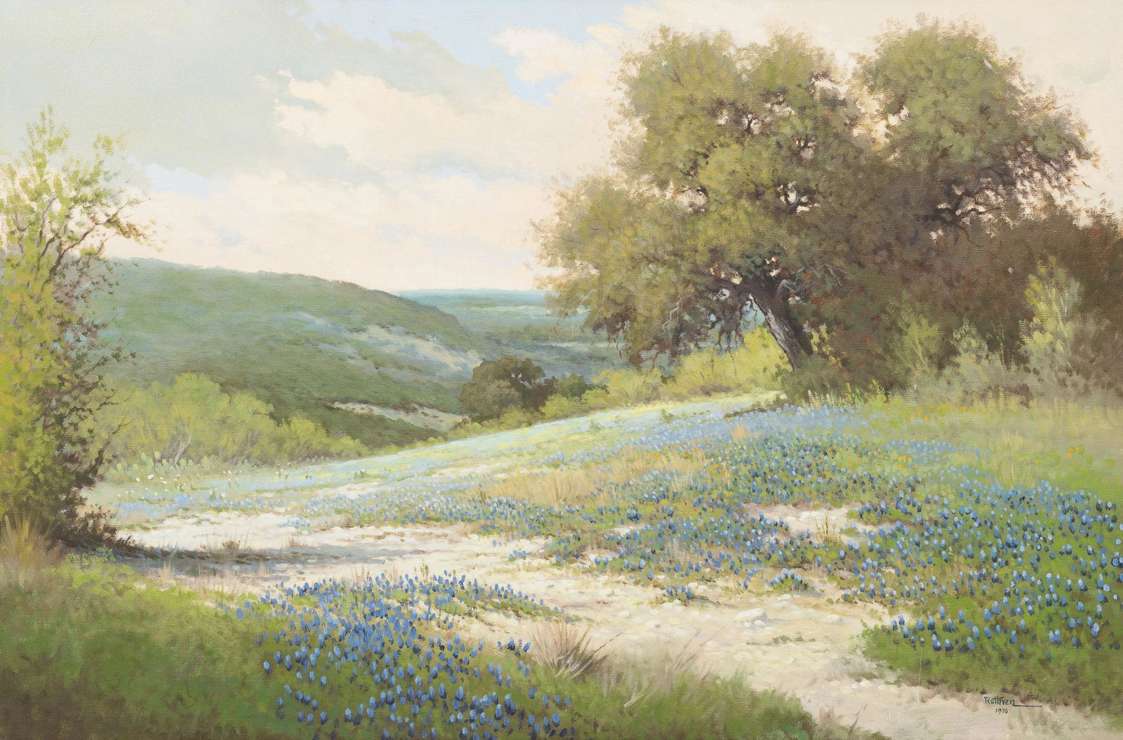 For Auction: Jerry Ruthven (b.1947), Bluebonnet Hill Country (#0111) on ...