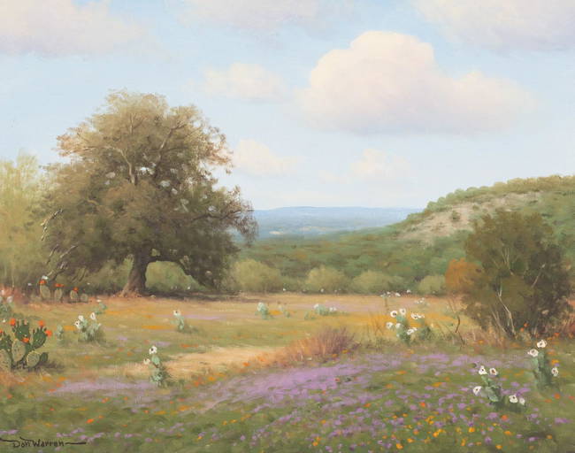 Don Warren (1935 2006), Verbena, Oil On Canvas, 16 X