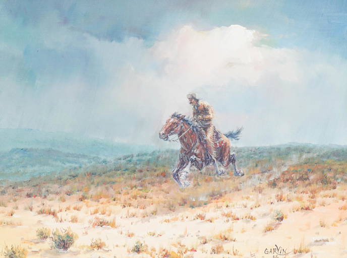 Barbara R. Garvin (b.1936), "rein Rider", 1971, Oil On