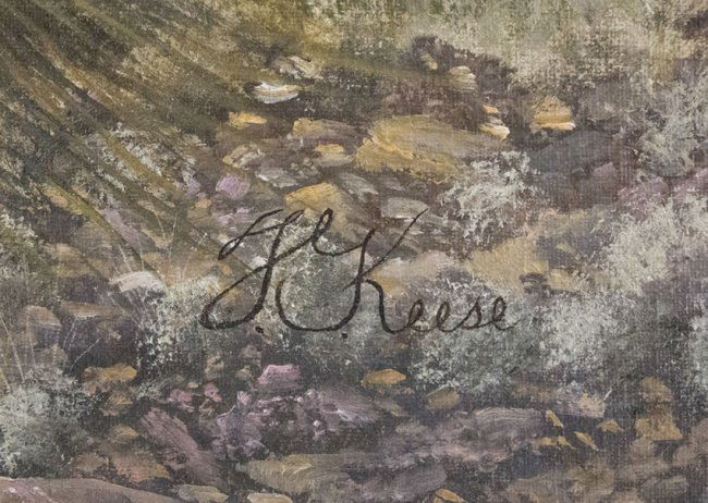 Travis Keese, Deer with Ocotillo, oil on canvas : Lot 75