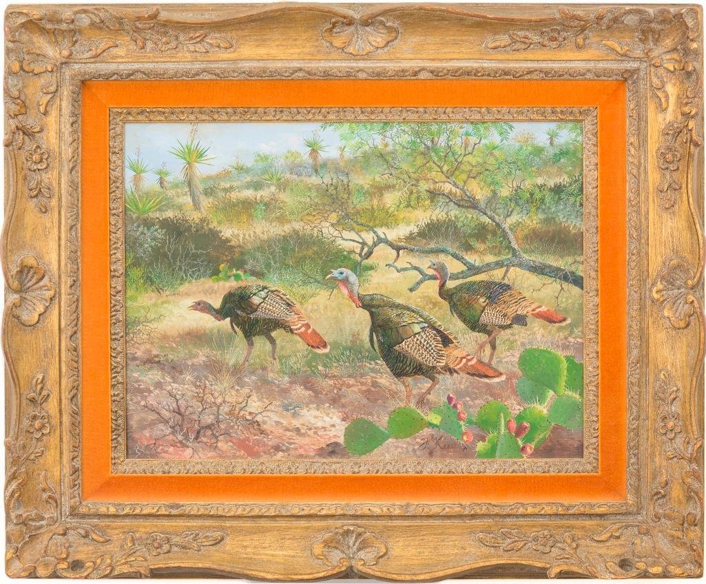 Travis Keese (b. 1932), Turkeys, oil on canvas - Mar 01, 2015 | Vogt ...
