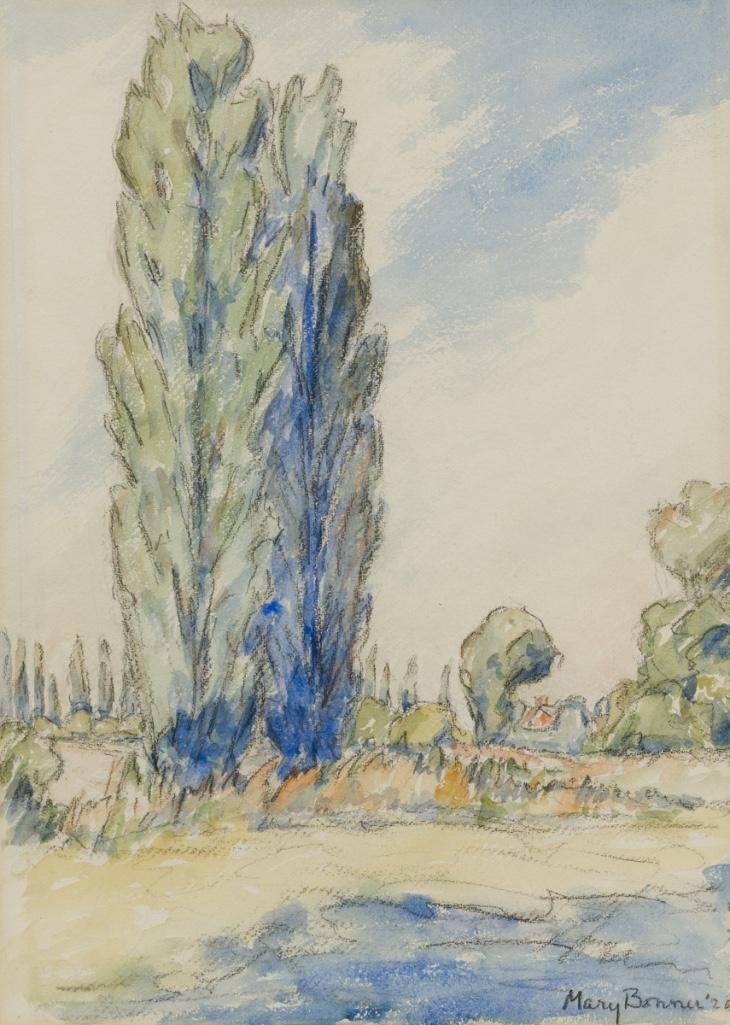 Mary Bonner (1887-1935), Landscape, 1926, watercolor